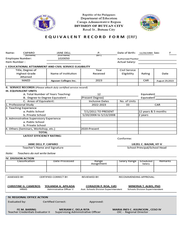 ERF Form Req 2023 | PDF | Thesis