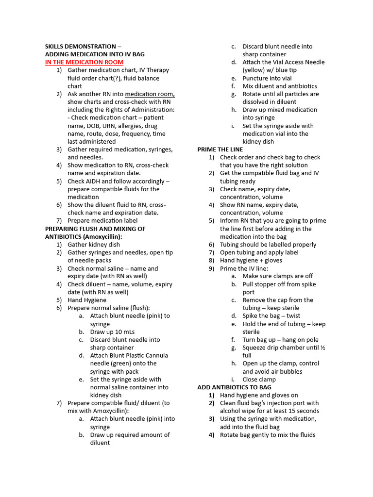 Skills Demonstration | PDF