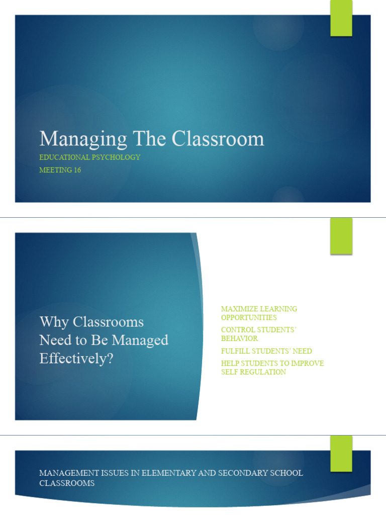 Effective Classroom Management Guide | PDF | Classroom Management ...