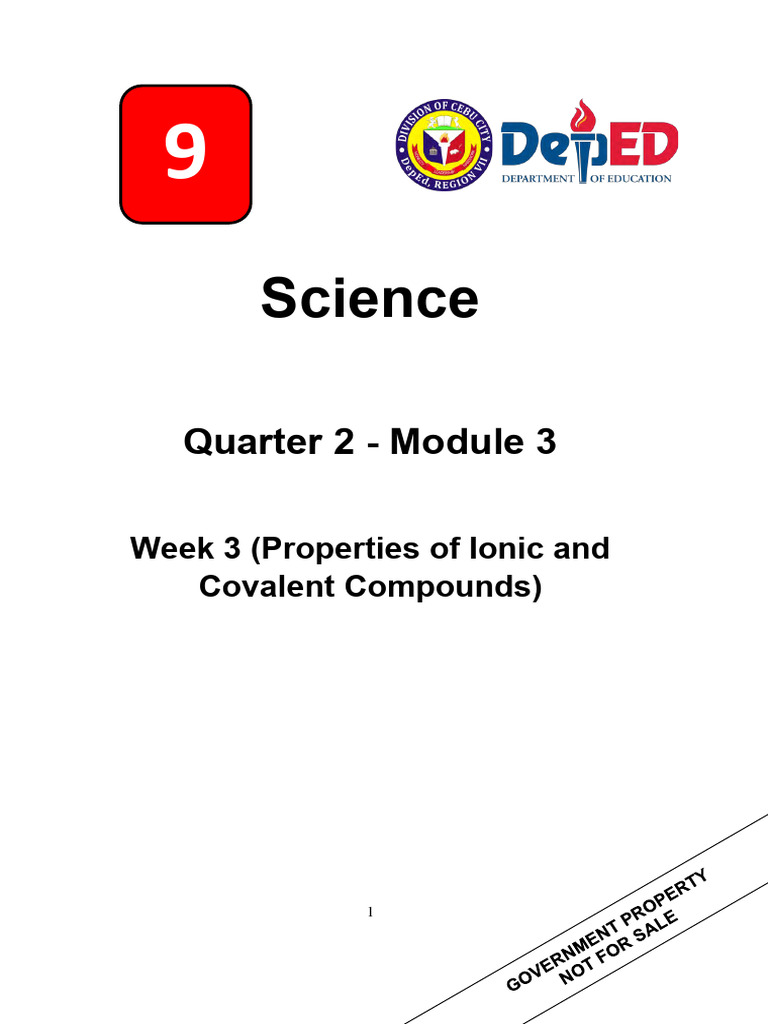 3 - Q2 Science | PDF | Chemical Compounds | Chemical Bond