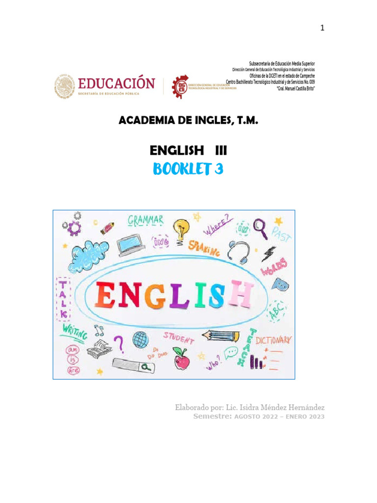 English Iii Booklet 3 | PDF