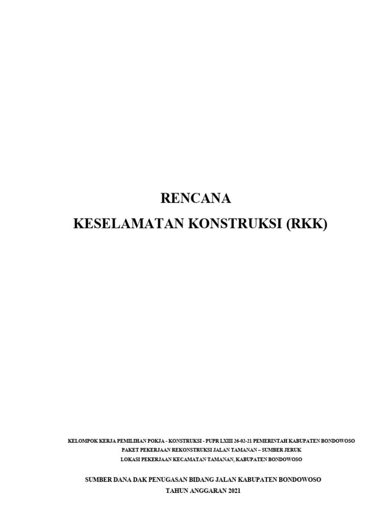 RKK Jalan Tamanan - Sumber Jeruk | PDF