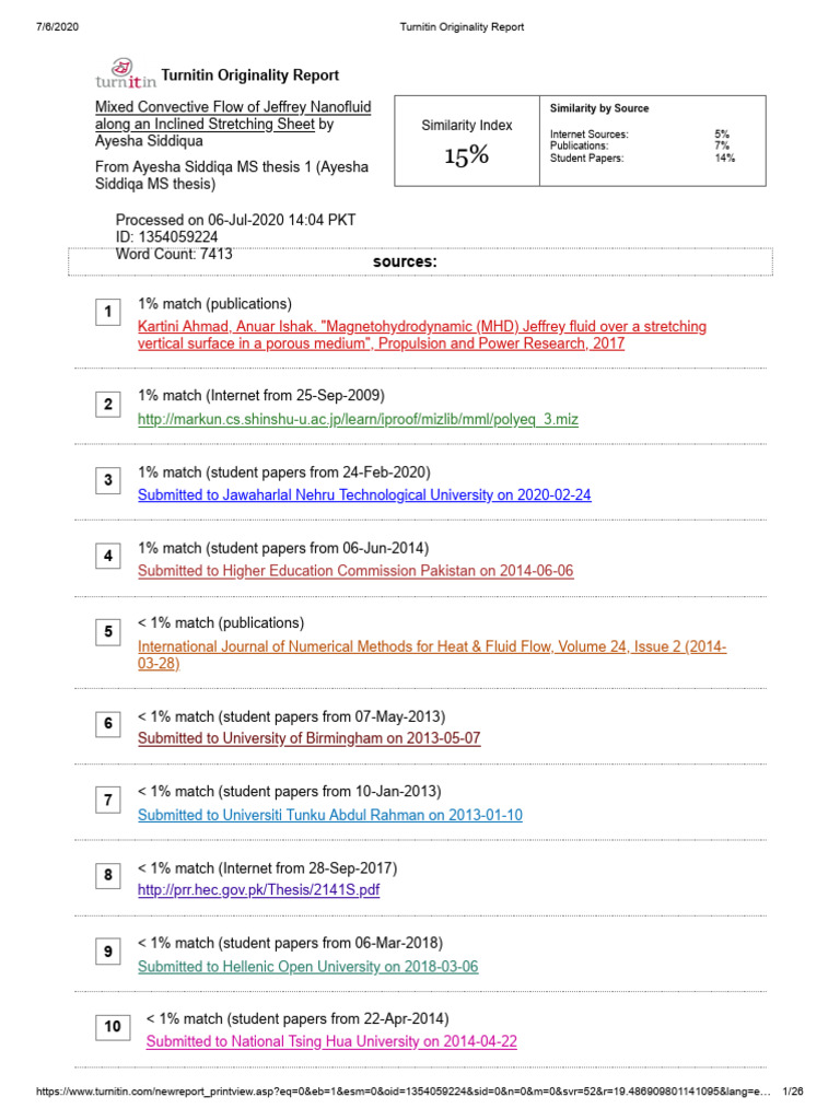 Turnitin Originality Report Pdf Physical Phenomena Continuum