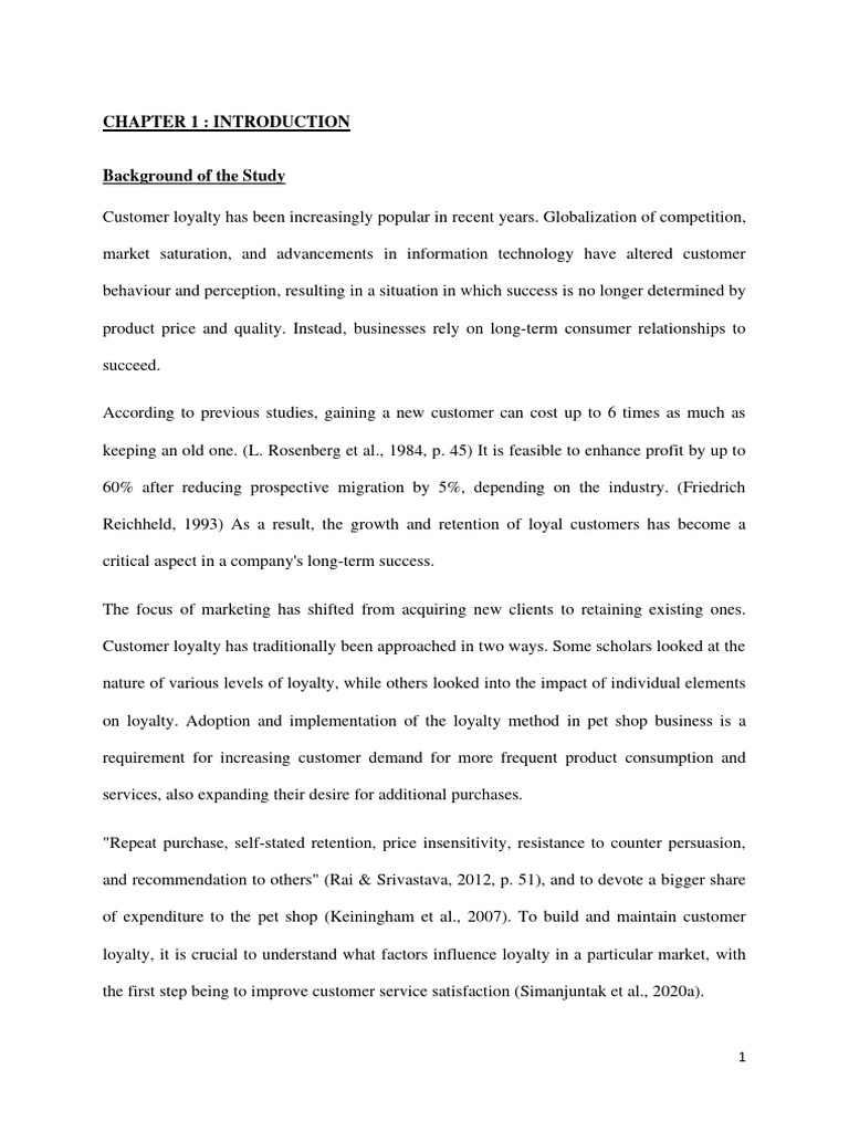 Chapter 1 Background | PDF