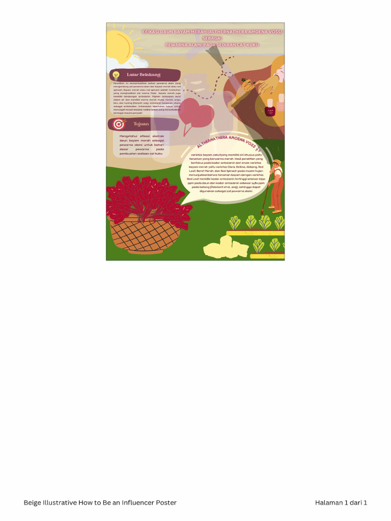 Beige Illustrative How to Be an Influencer Poster | PDF