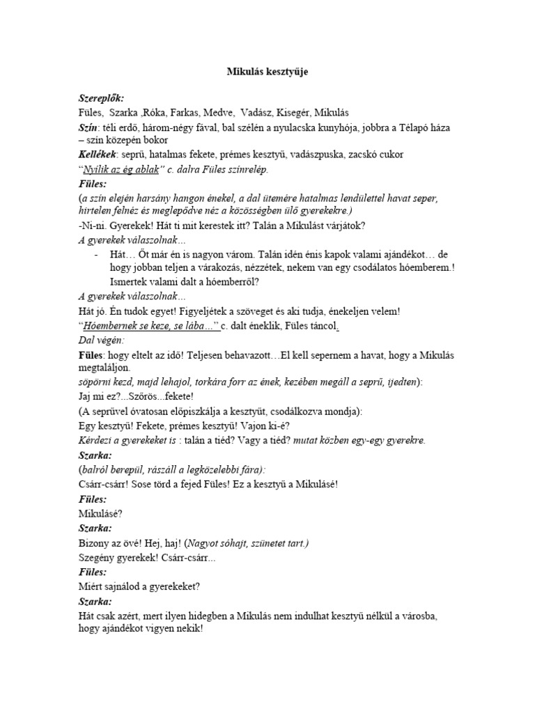 Mikulas Kesztyuje-2 | PDF