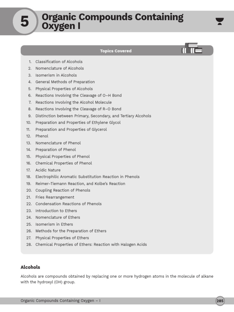 Org Comp. Containing Oxygen | PDF | Science & Mathematics