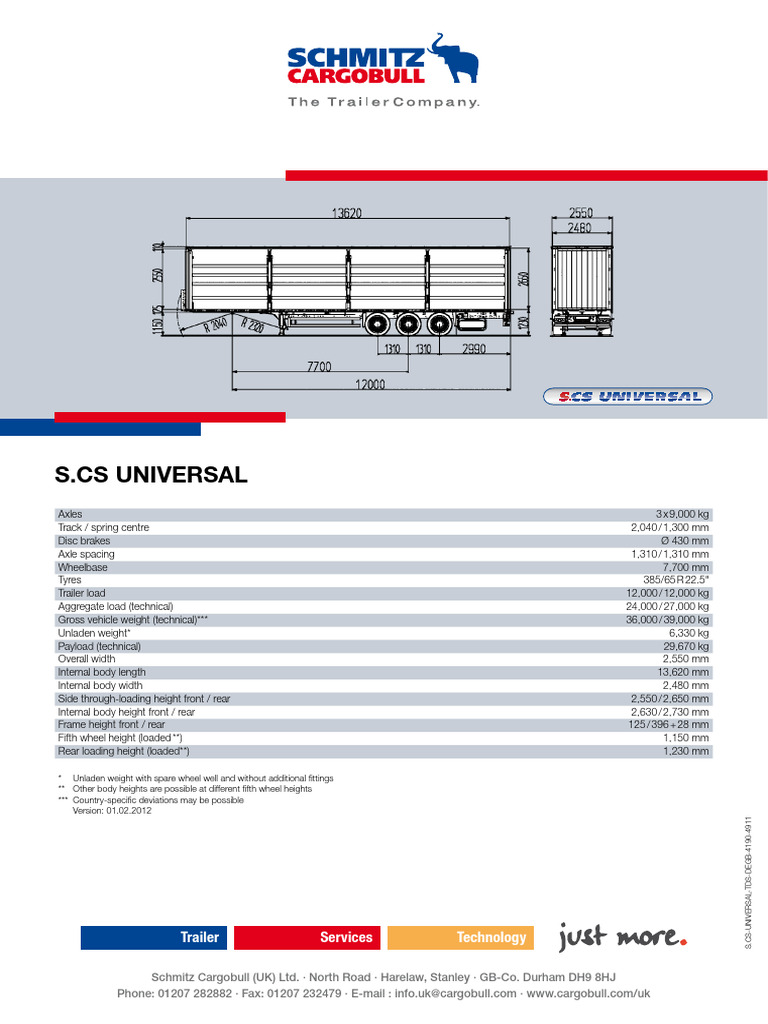 Scs Universal GB | PDF | Trailer (Vehicle) | Land Transport