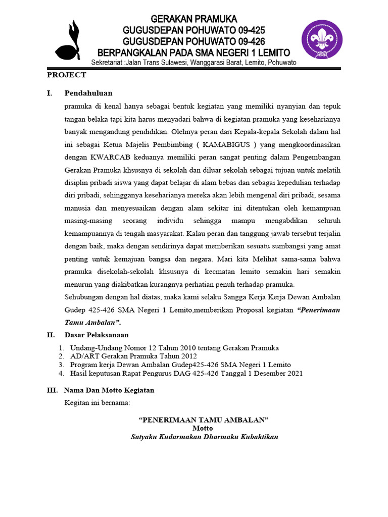 Laporan Proposal PTA 2022 | PDF