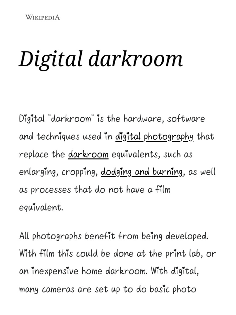 Digital Darkroom - Wikipedia | PDF | Technology & Engineering