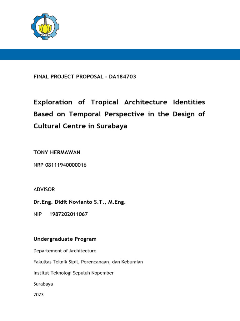 R2 - Proposal TA - Tony Hermawan - 08111940000016 | PDF | Time | Metaphor