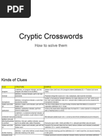 Cryptic Crossword Indicator Words List | PDF