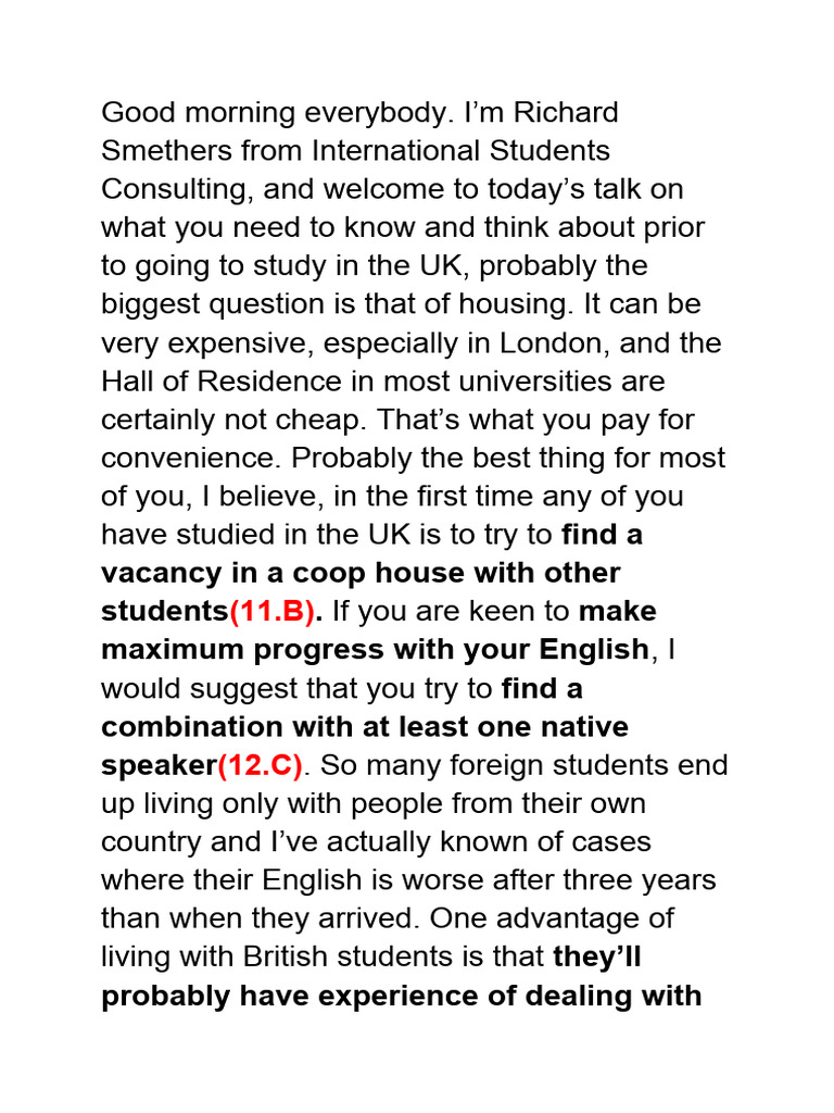 Part 2 Listening | PDF