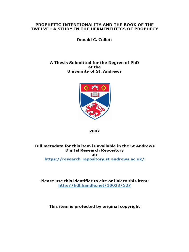 Donald C Collett PHD Thesis | PDF