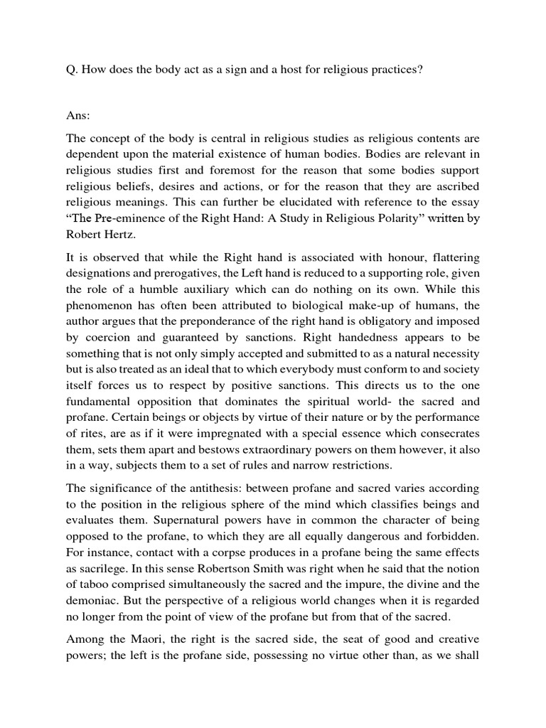 Religious Symbolism of the Body | PDF | Supernatural | Spirituality