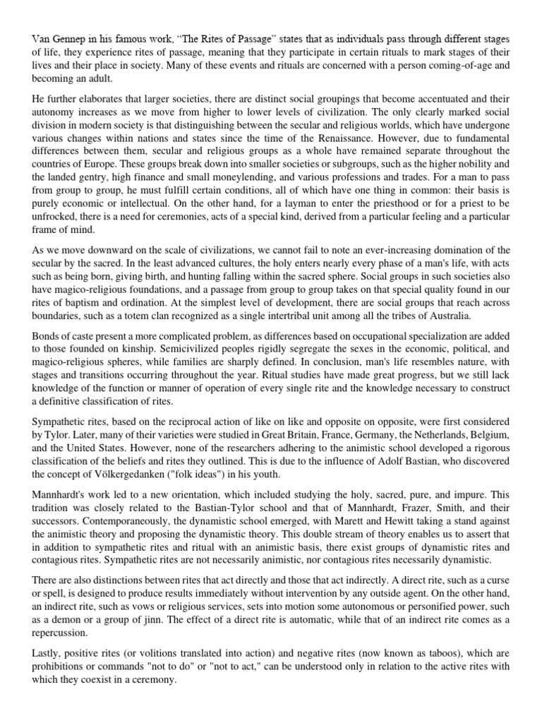 Rites of Passage | PDF | Marriage | Rituals