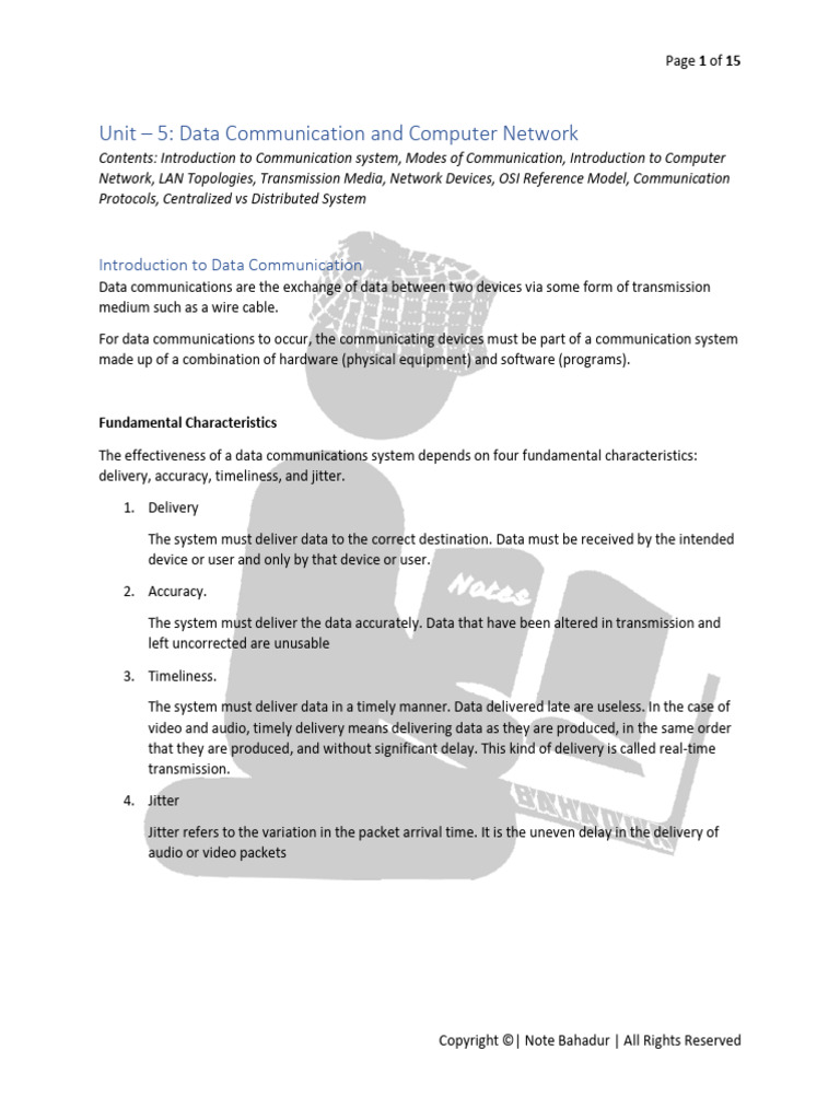 CACS101 CFA Unit 5 | PDF | Network Topology | Router (Computing)