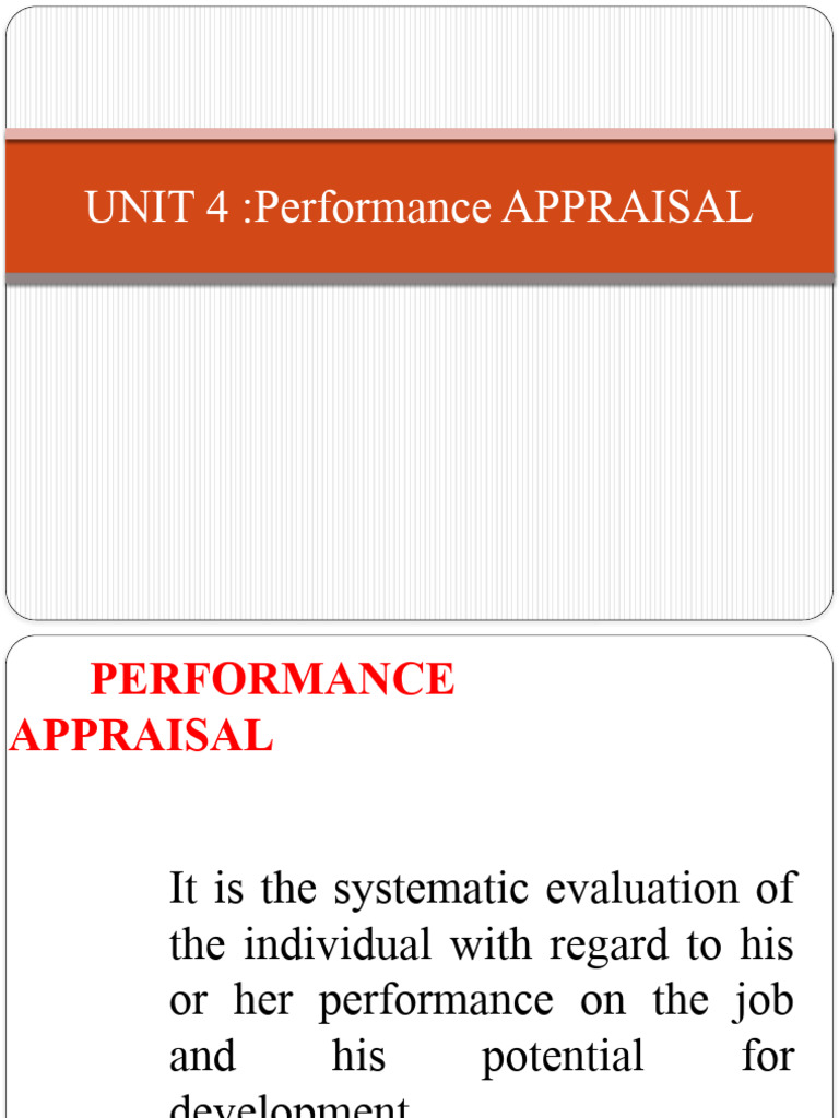 Performance Appraisal, Potential Appraisal | PDF | Performance ...