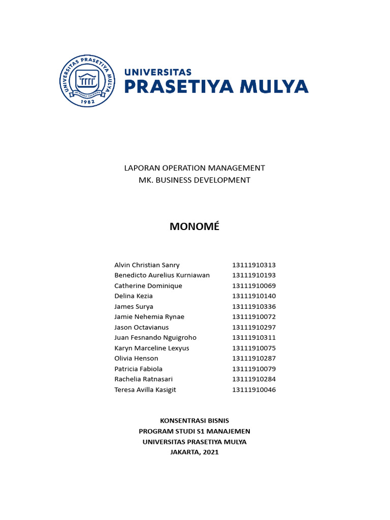 Paper Operation MONOMÉ | PDF