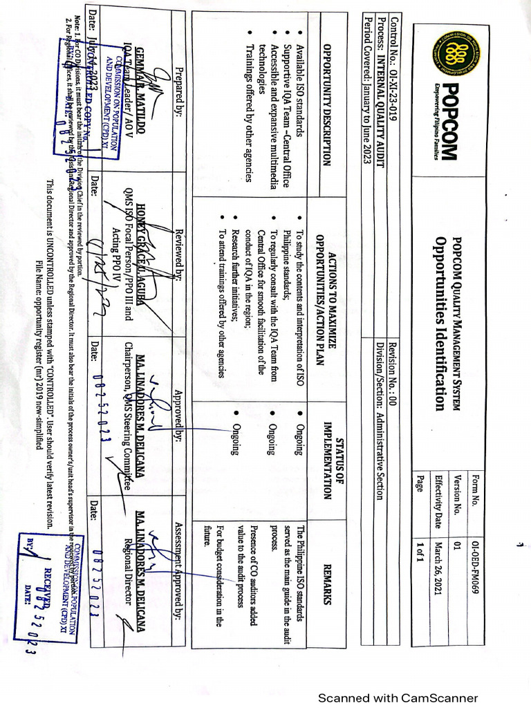 IQA 1st OI | PDF