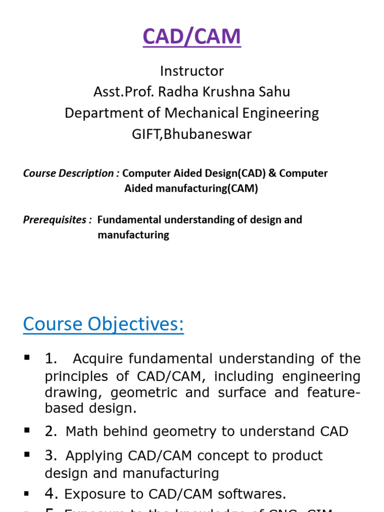 Cad Cam - Module 1 | PDF | Computer Data Storage | Computer Monitor