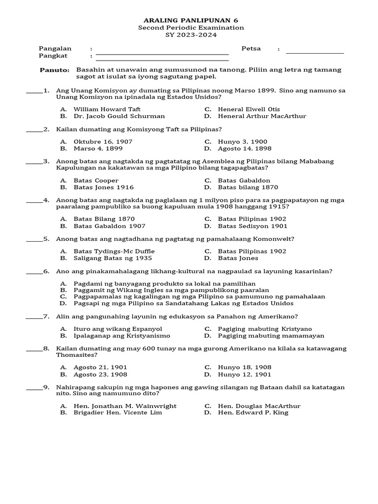 Ap 6 - Q2 - PT - New | PDF