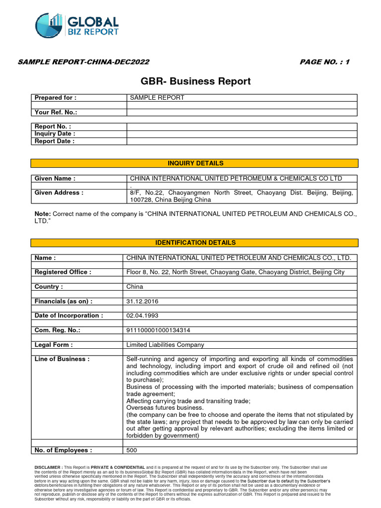Sample Credit Report | PDF | Exchange Rate | Renminbi Sample Credit Report | PDF | Exchange Rate | Renminbi