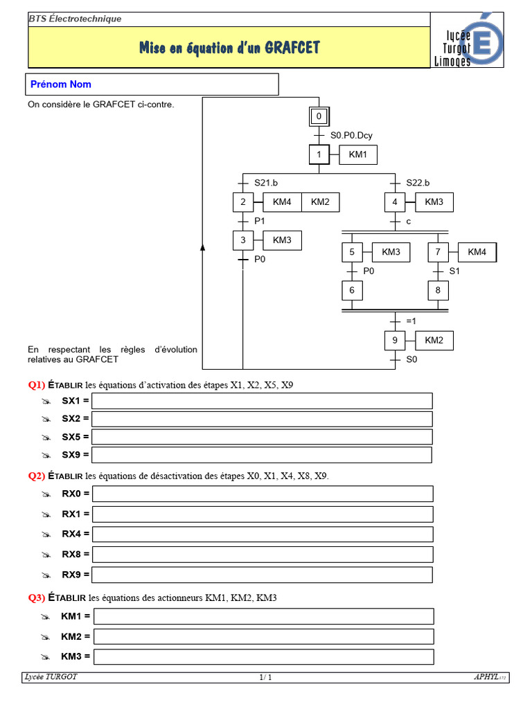 172 Equations Grafcet | PDF