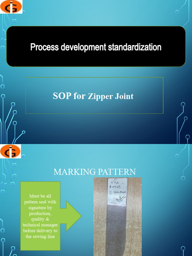 1.SOP for Zipper Joint | PDF