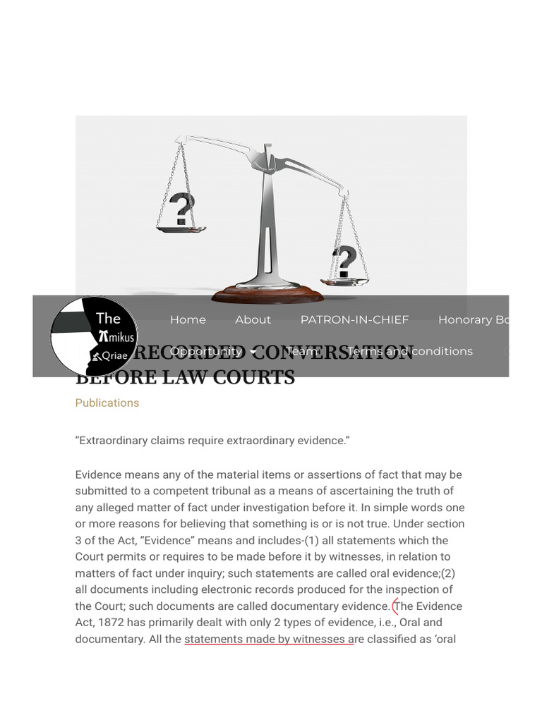 Admissibility of Tape-Recorded Evidence | PDF | Evidence (Law) | Evidence
