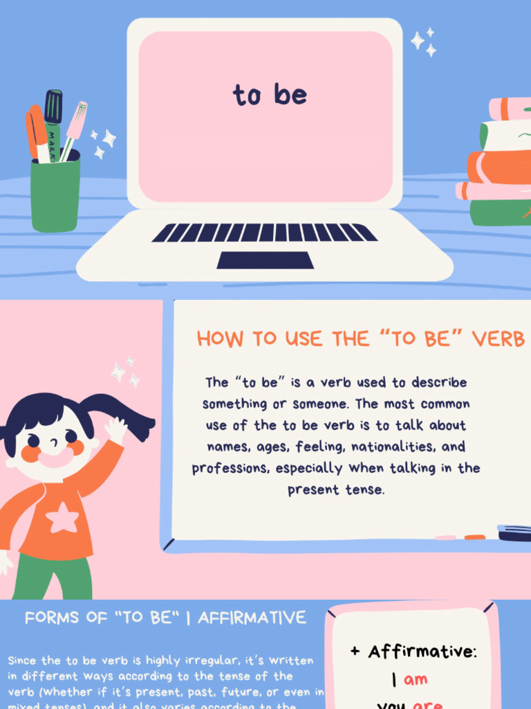 Verb-To-Be-Worksheet-Flashcards-Picture-Description-Exercises Lesson1 | PDF