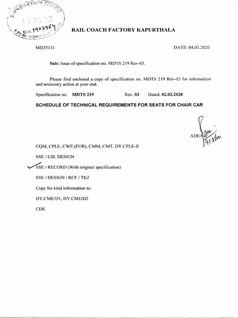 Mdts 219 Rev 03 Pdf Length Chair