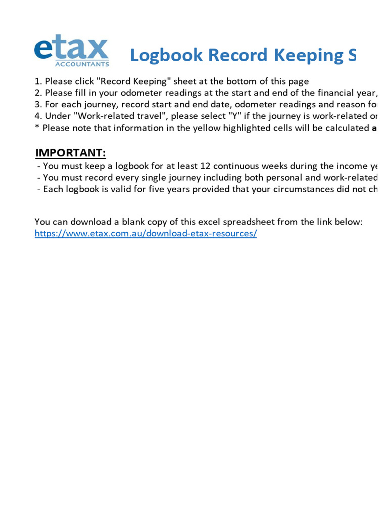 Vehicle Logbook Template Guide | PDF | Vehicles | Transport