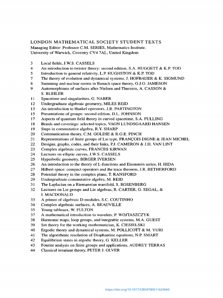 Peter J. Olver - Classical Invariant Theory-Cambridge University Press ...