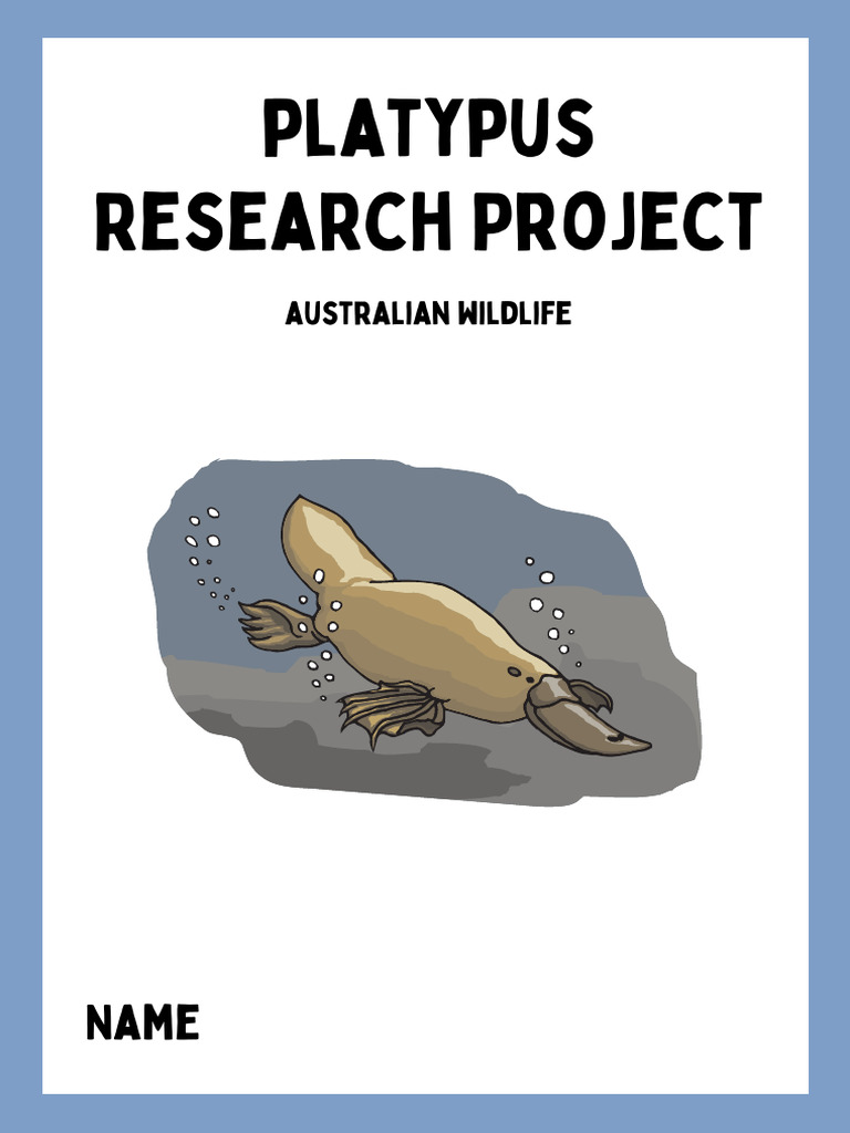 Blue Platypus Australian Wildlife Research Worksheets | PDF | Fauna Of ...