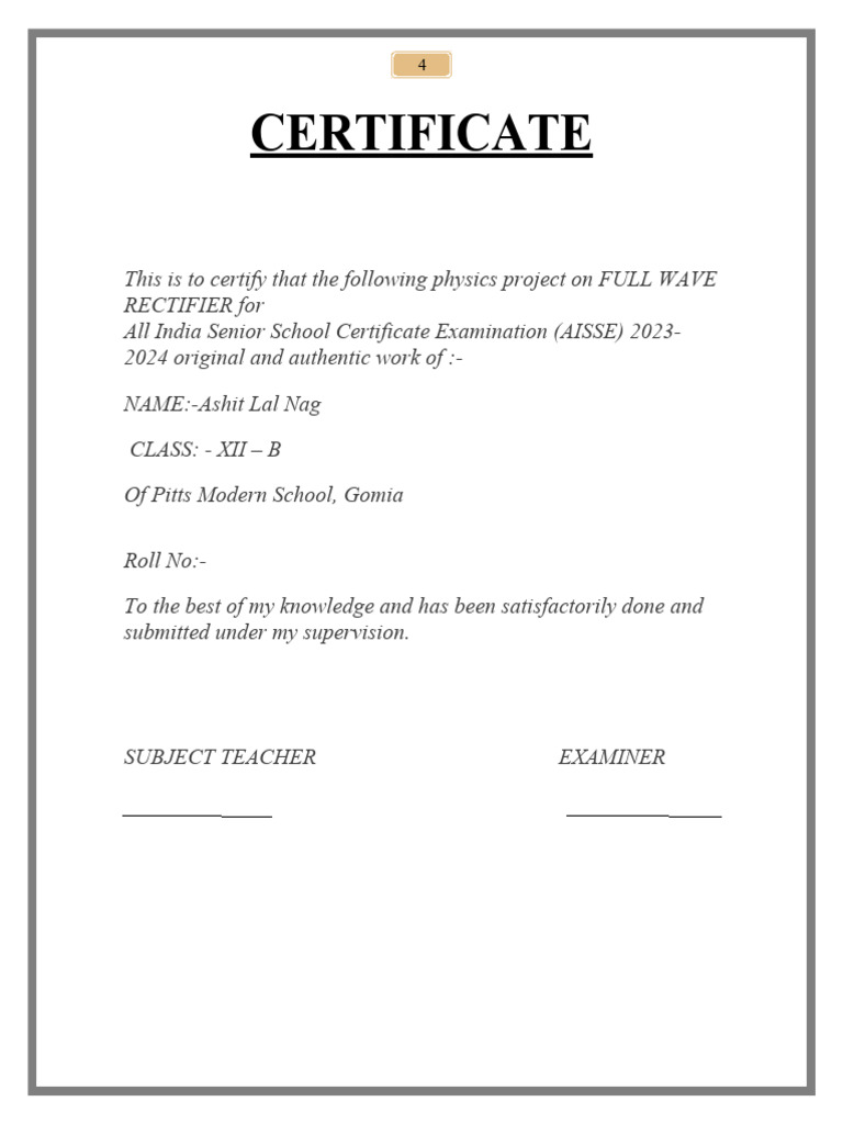 Full Wave Rectifier Project PDF Free | Download Free PDF | Rectifier ...
