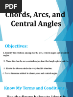 Relationships Among Chords, Arcs, Central Angles | PDF | Circle | Angle