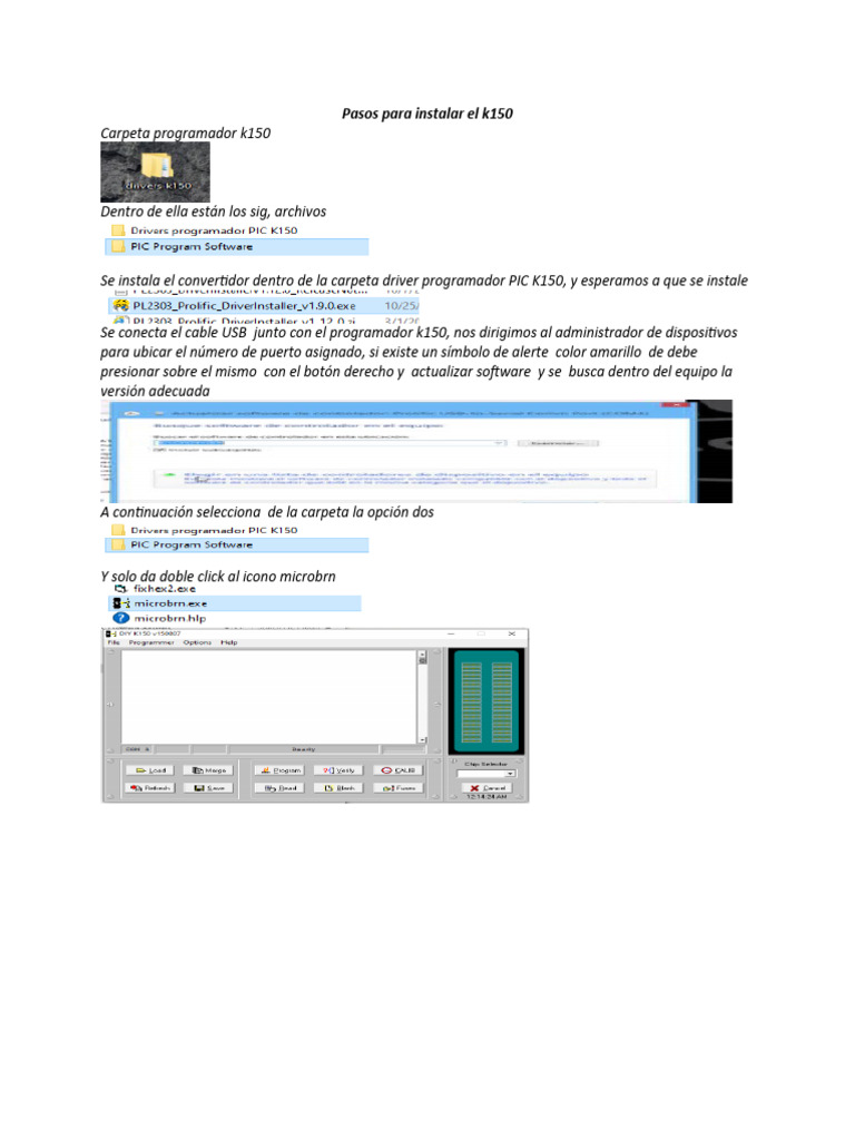 Pasos para Instalar El k150 | PDF