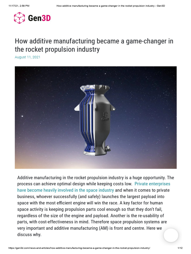 How Additive Manufacturing Became A Game-Changer in The Rocket ...