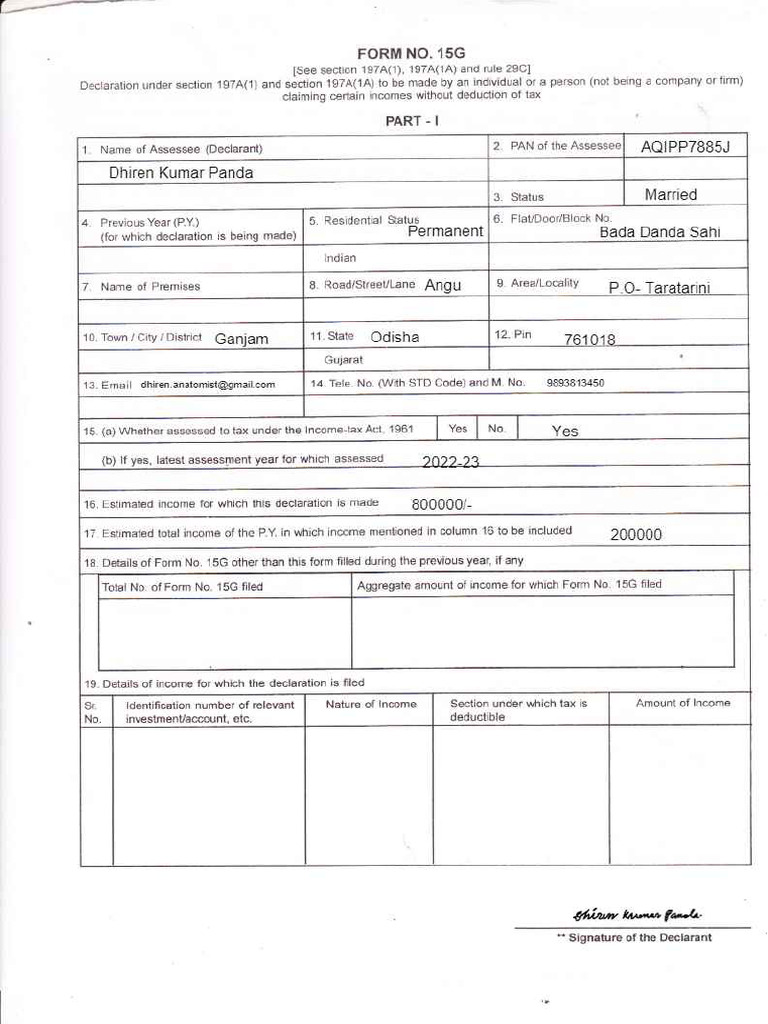 Form-15G 11zon | PDF
