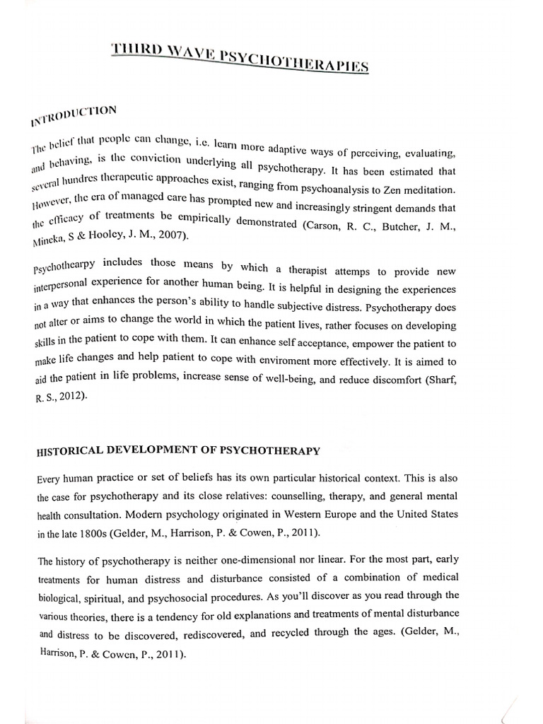 Third Wave Therapy | PDF