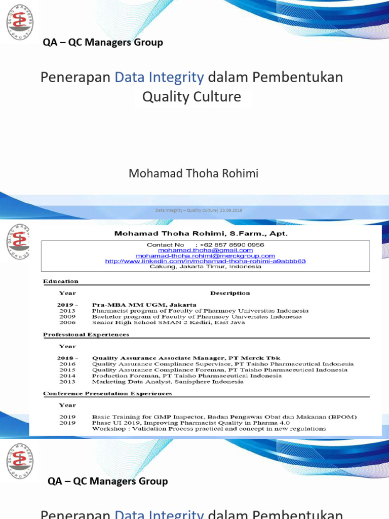 02 - Thoha - QAQC - DI Quality Culture | PDF