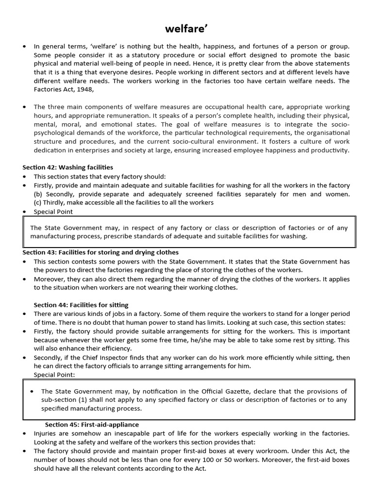 Labour Welfare | PDF