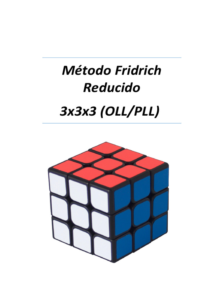 Método Fridrich 3x3x3: Guía OLL/PLL | PDF