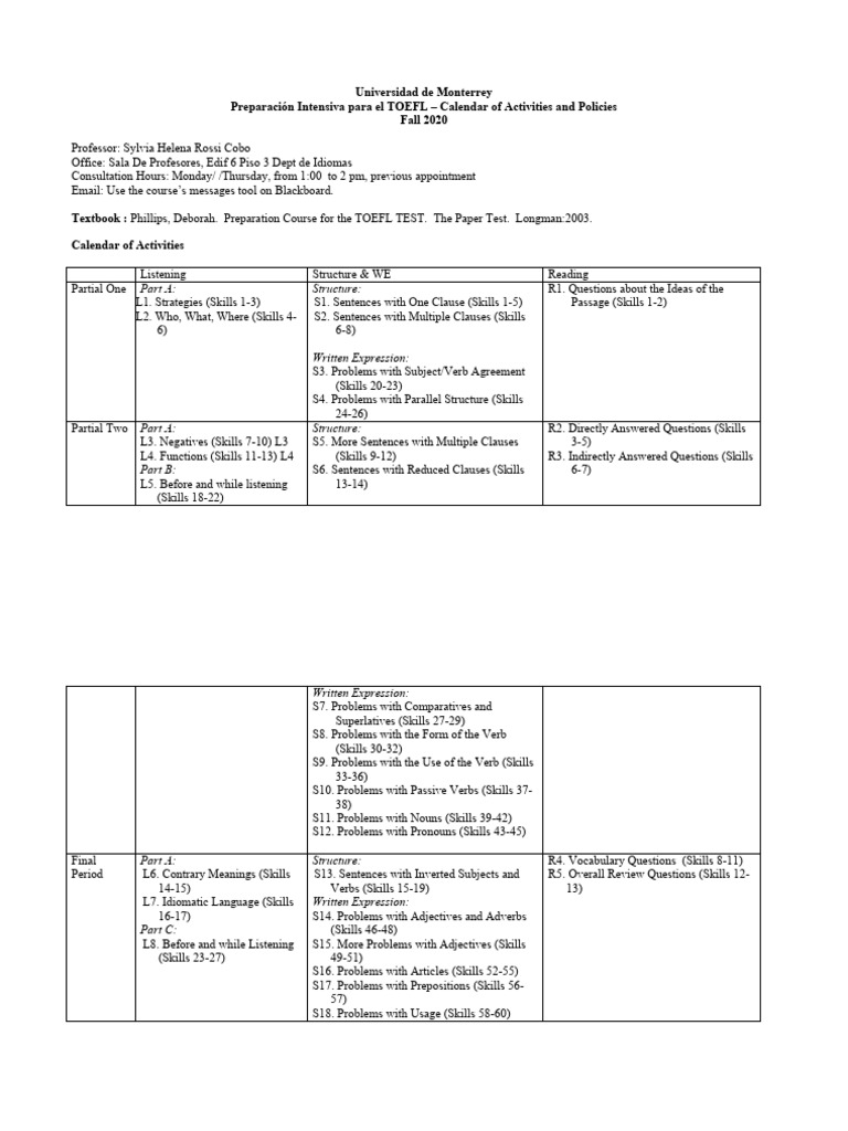 Calendar of Activities | PDF | Adjective | Adverb