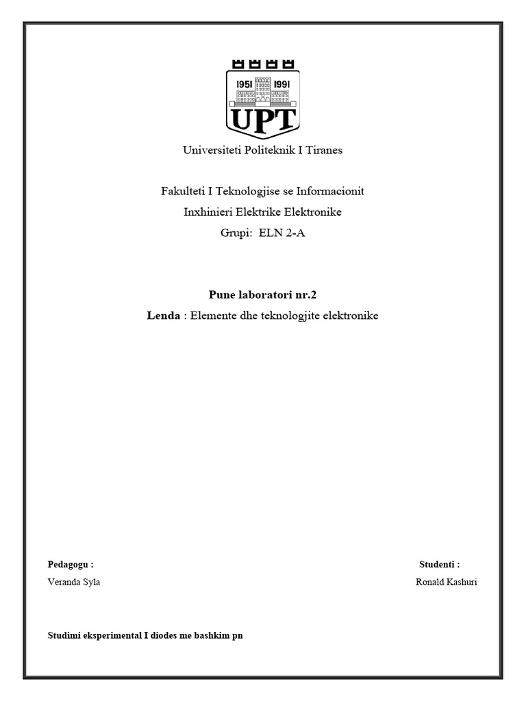 Elemente Elektornike Laborator NR 2 | PDF