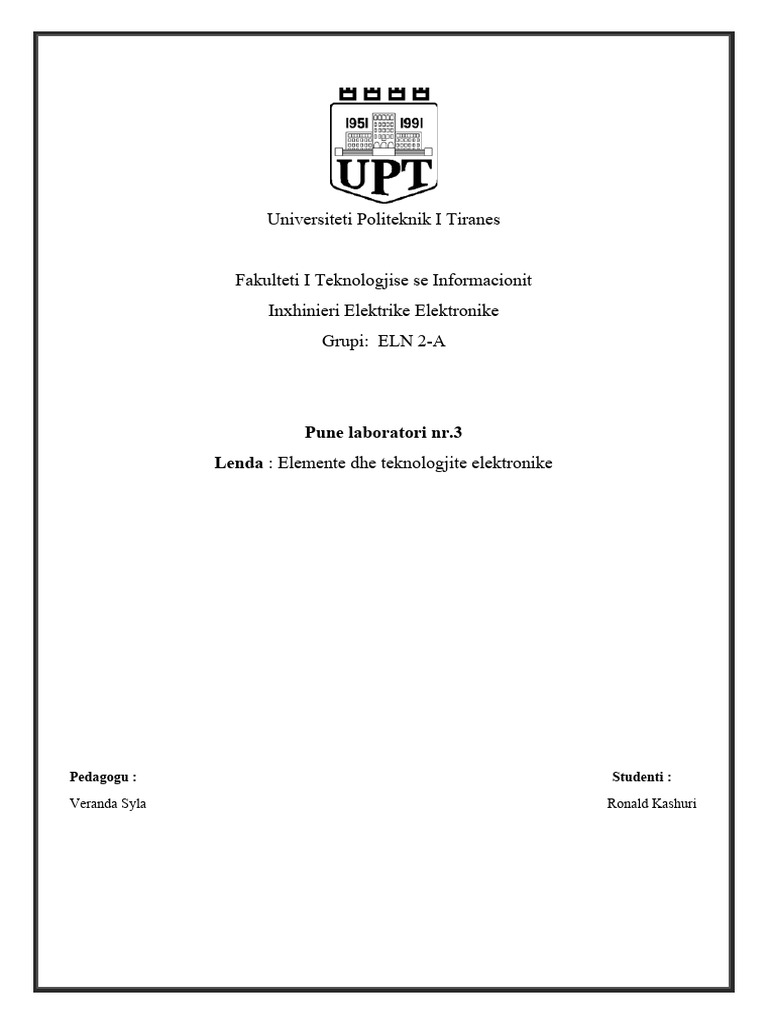 Elemente Elektronike Laborator NR 3 | PDF
