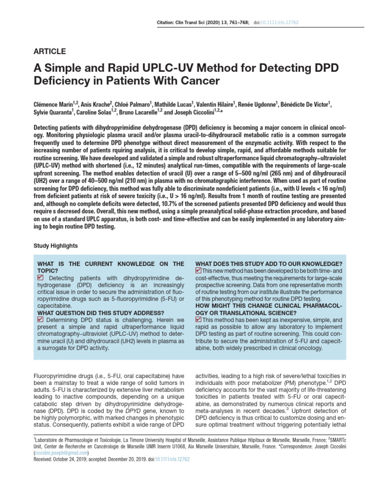 A Simple and Rapid UPLC-UV Method For Determining | PDF