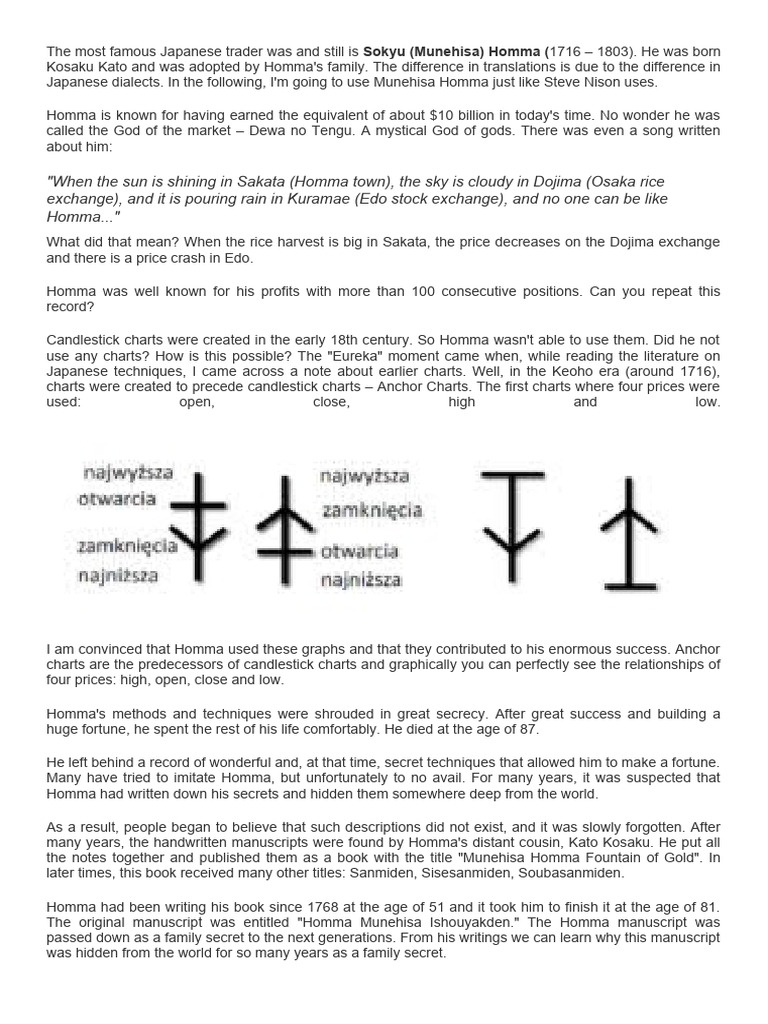 Munehisa Homma: Japan's Trading Legend | PDF | Technical Analysis ...