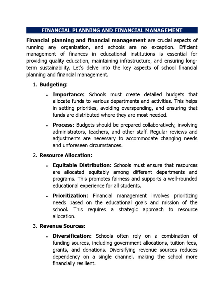Financial Planning and Financial Management | PDF